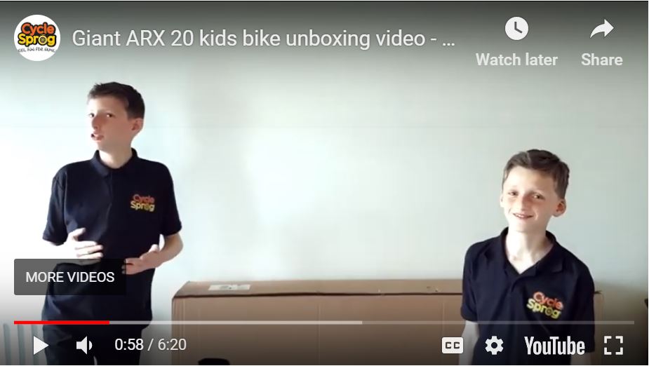 Giant ARX 20 unboxing video - Cycle Sprog